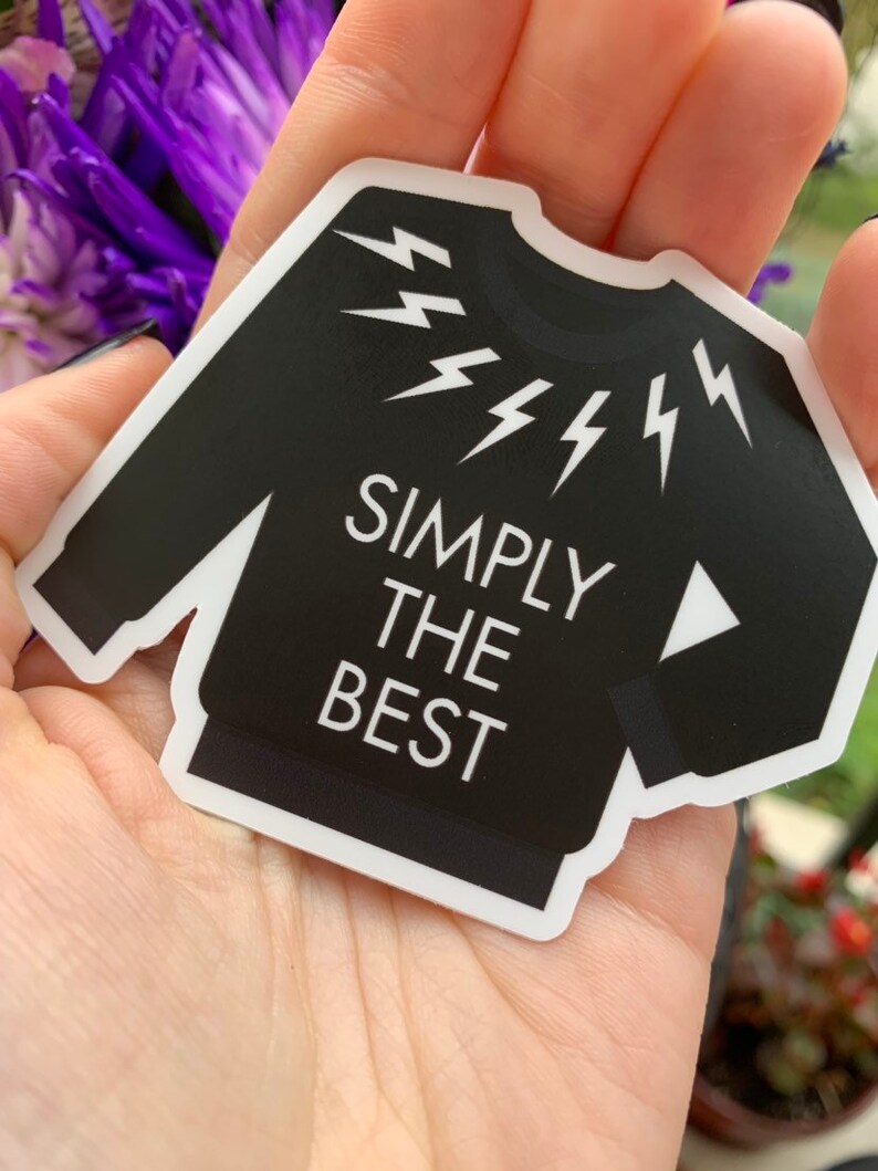 Simply the Best Lightning Sweater STICKER David Quote - Etsy