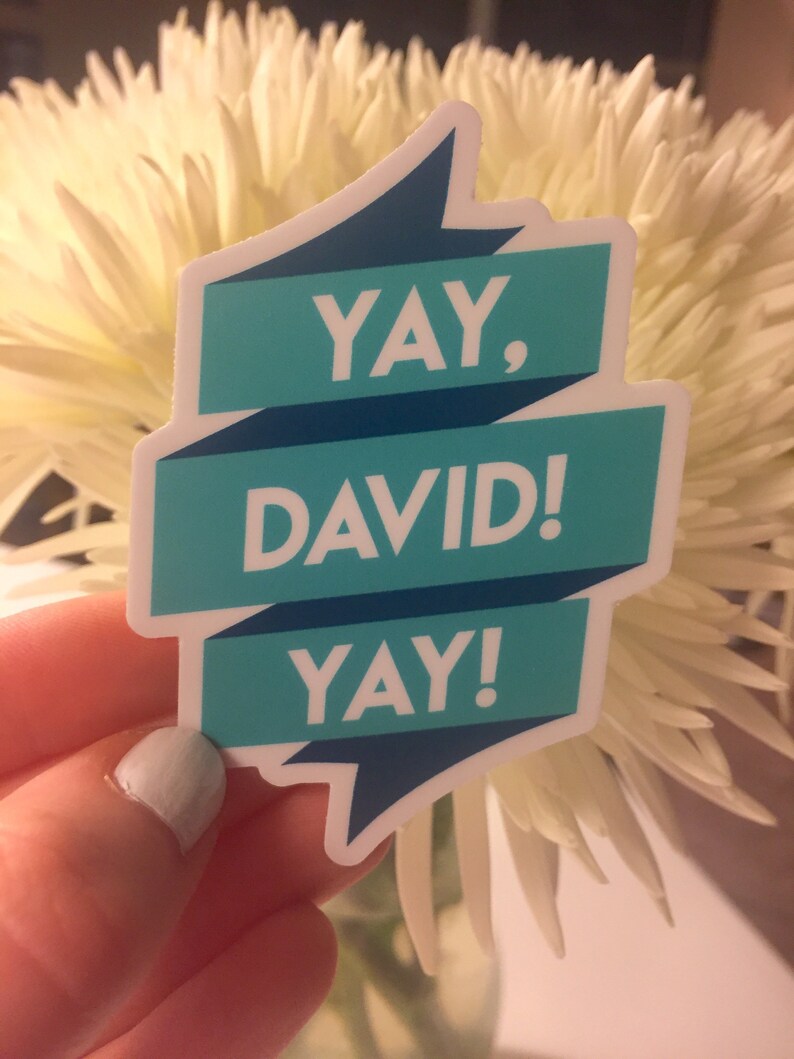 Yay, David! Yay! Sticker - Etsy