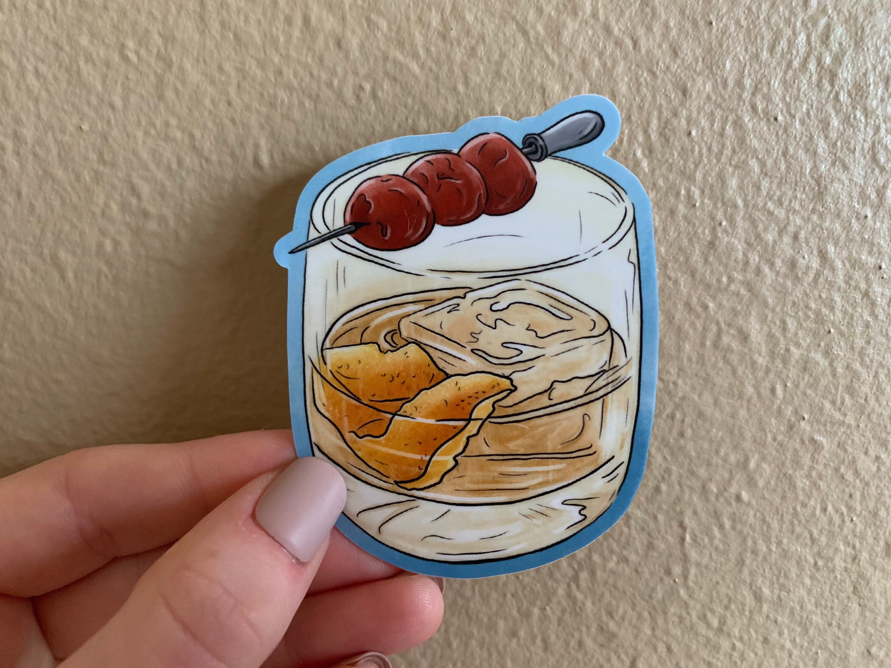 Old Fashioned Whiskey STICKER - Original Procreate Drawing on ...