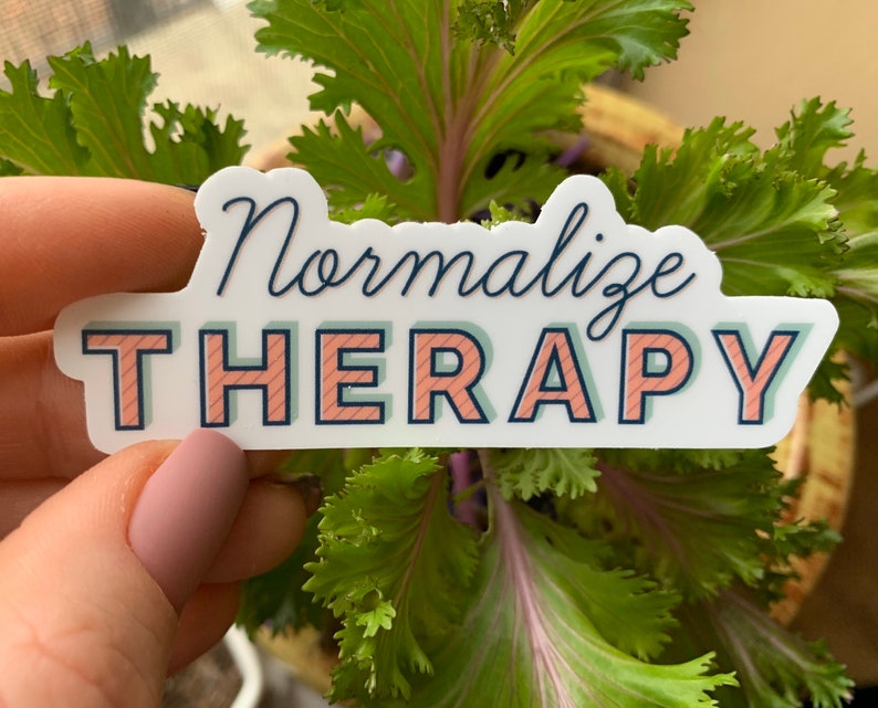Normalize Therapy Sticker on Waterproof Vinyl 3 X - Etsy