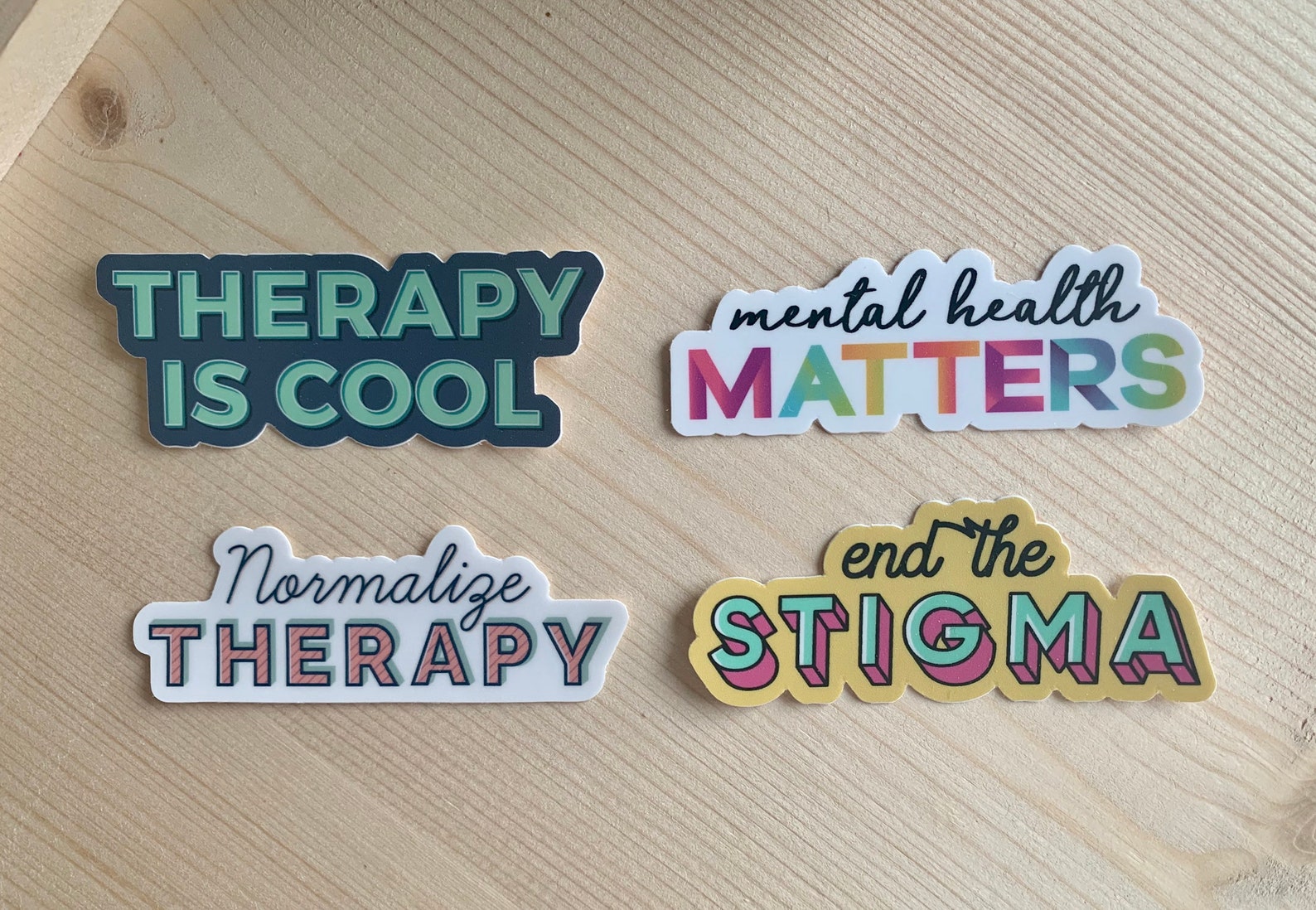 Mental Health MAGNETS 4-pack Normalize Therapy End the | Etsy