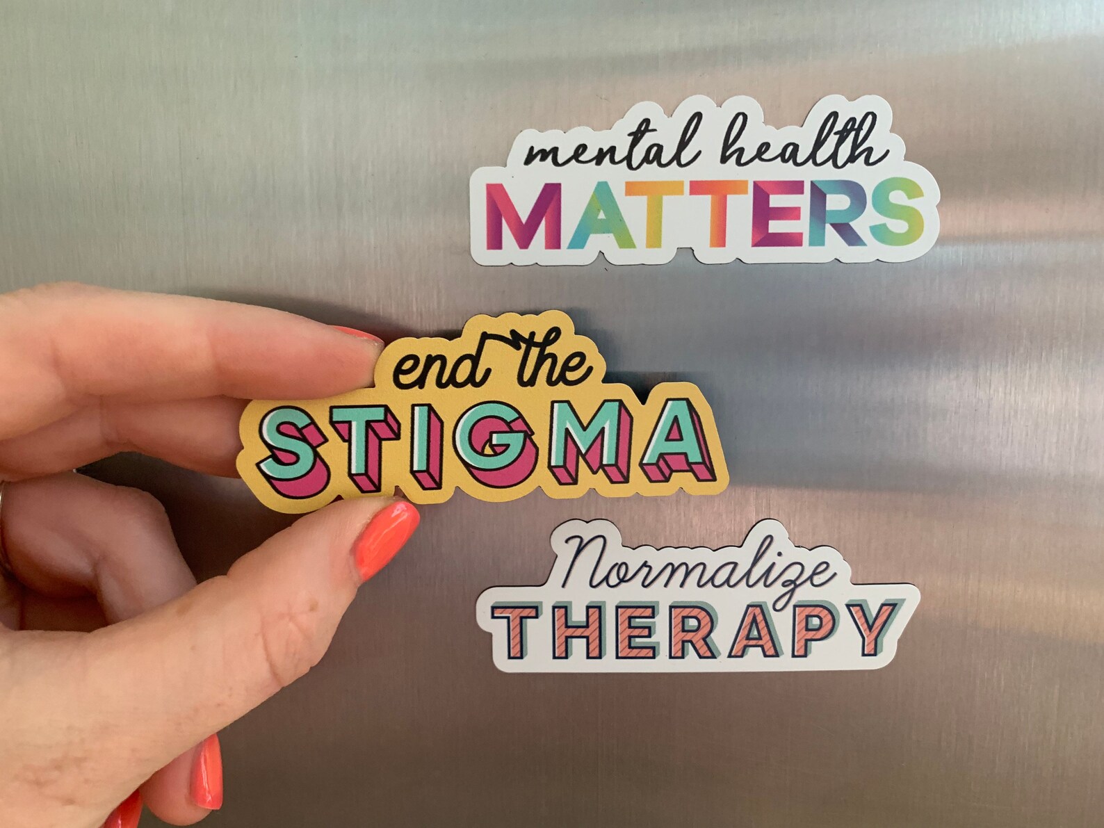 Mental Health MAGNETS 3-pack Normalize Therapy End the - Etsy