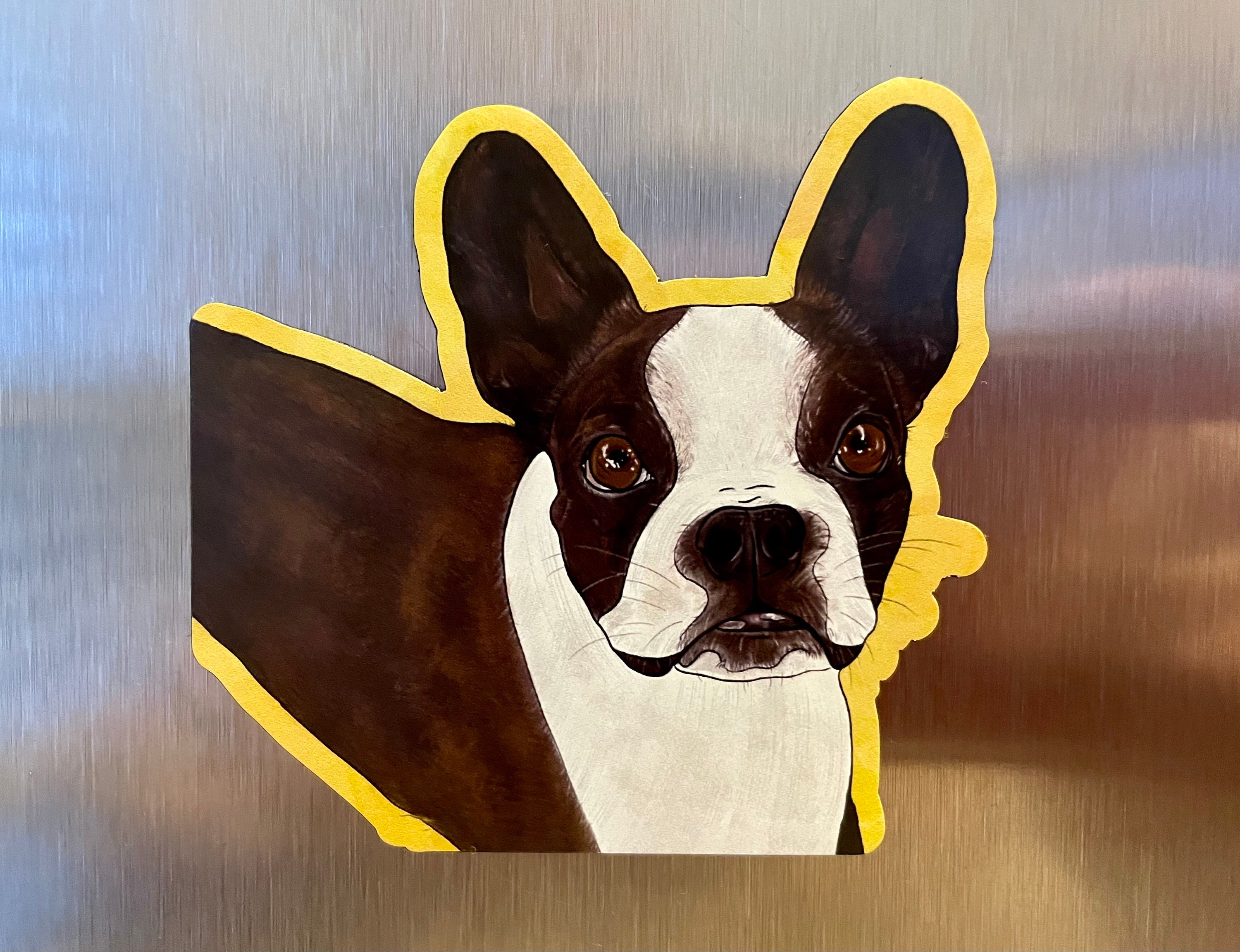 Boston Terrier MAGNET Black & White Dog Magnet | Etsy
