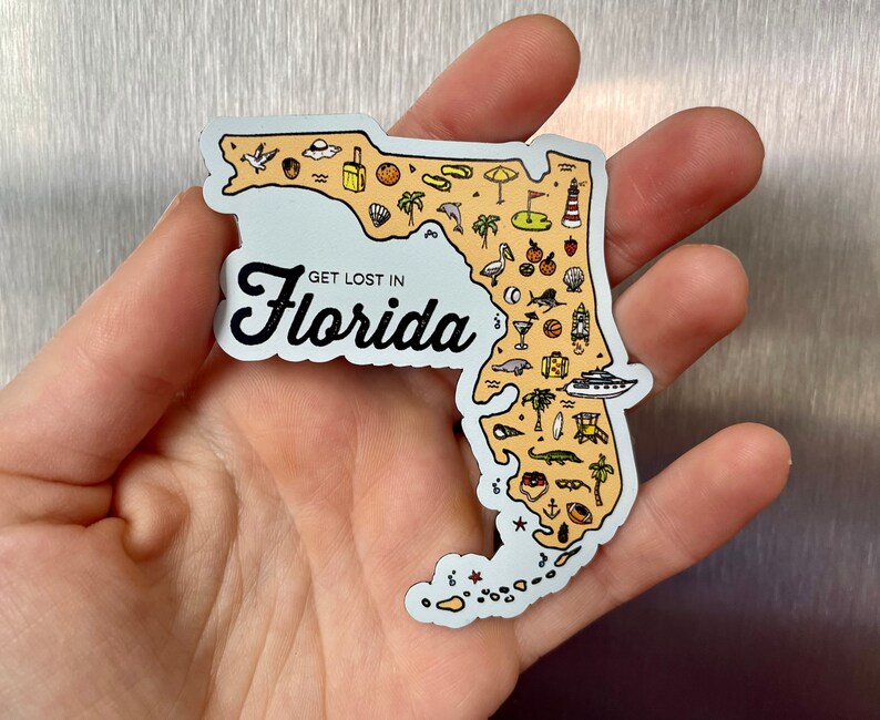 Get Lost in Florida STICKER - State Stickers - Etsy