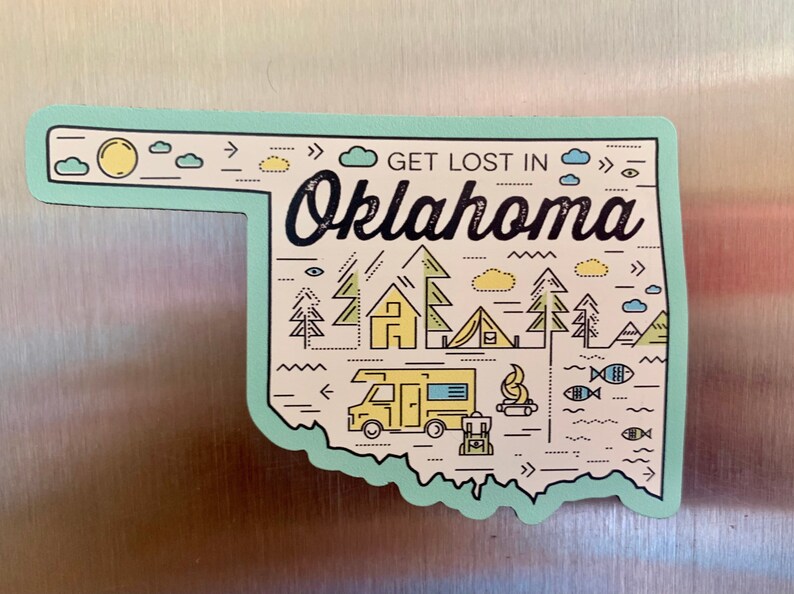 Get Lost in Oklahoma MAGNET State Magnet - Etsy