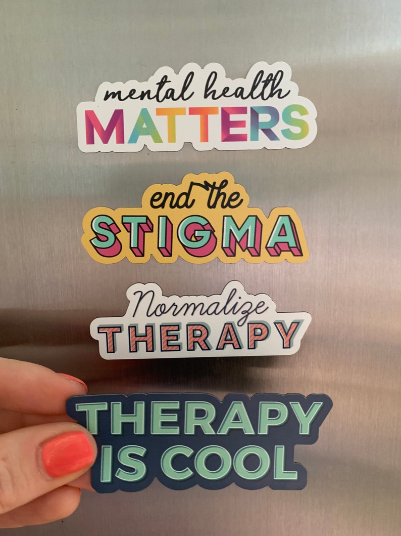 Mental Health MAGNETS 4-pack Normalize Therapy End the | Etsy