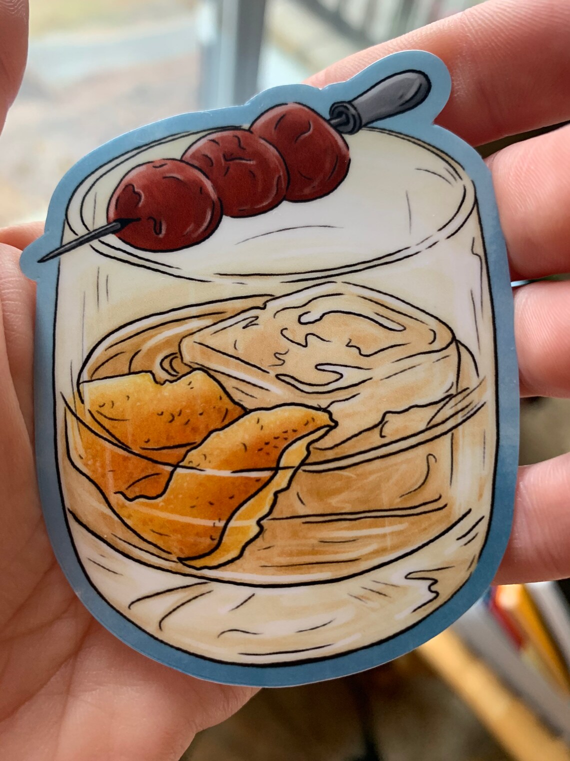 Old Fashioned Whiskey STICKER - Original Procreate Drawing on ...