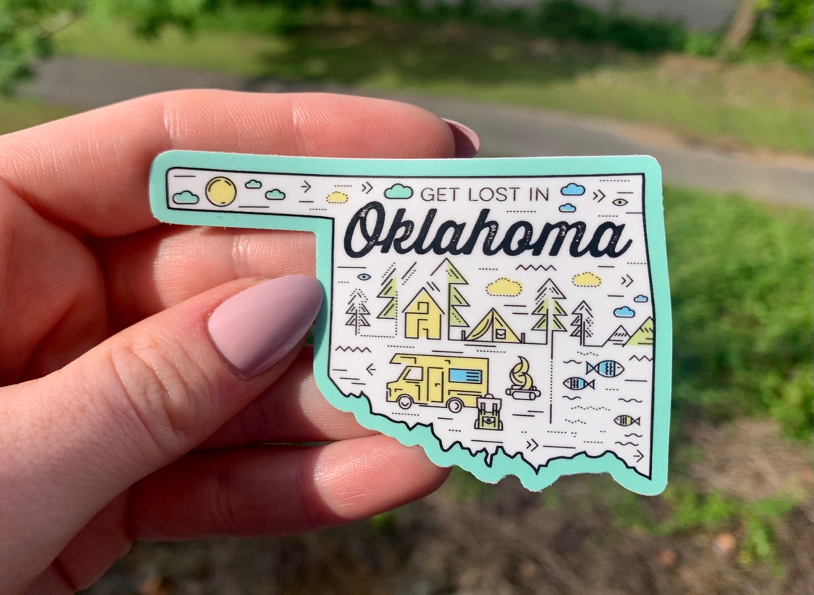 Get Lost in Oklahoma MAGNET State Magnet | Etsy