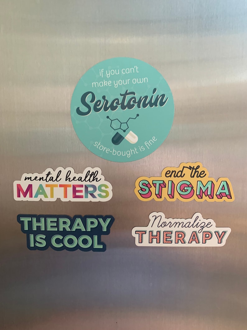 Mental Health MAGNETS 5-pack Normalize Therapy End the | Etsy