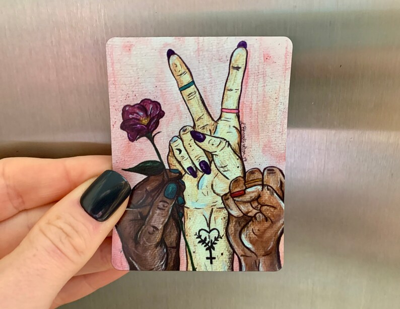 Feminist Hands in Unity MAGNET Based on Original Art Piece - Etsy