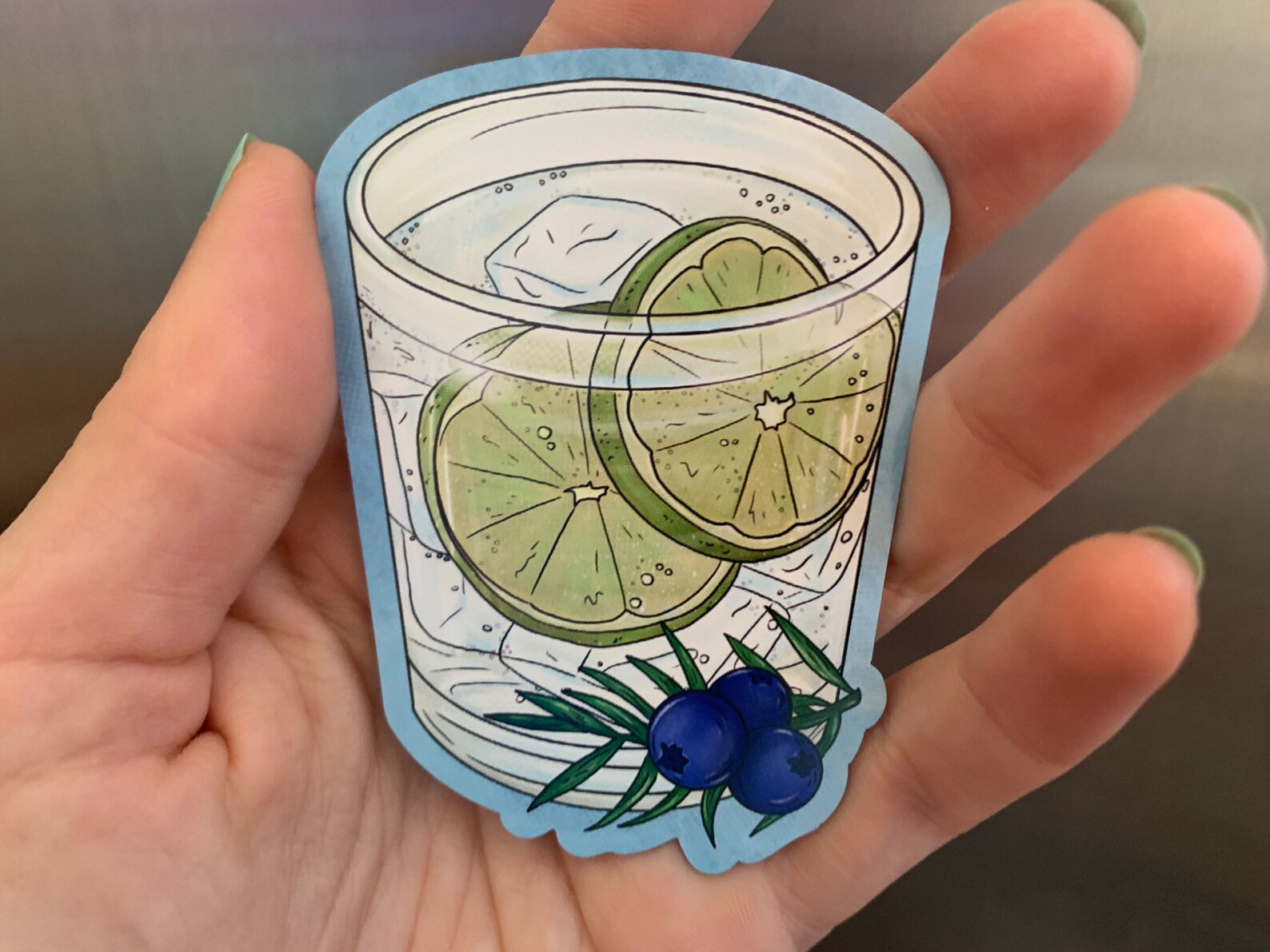 Gin & Tonic STICKER Original Procreate Drawing on Waterproof - Etsy
