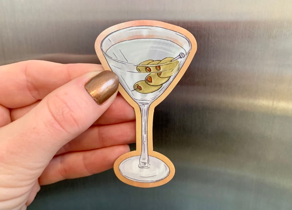 Dirty Martini With Olives MAGNET Original Procreate Drawing - Etsy
