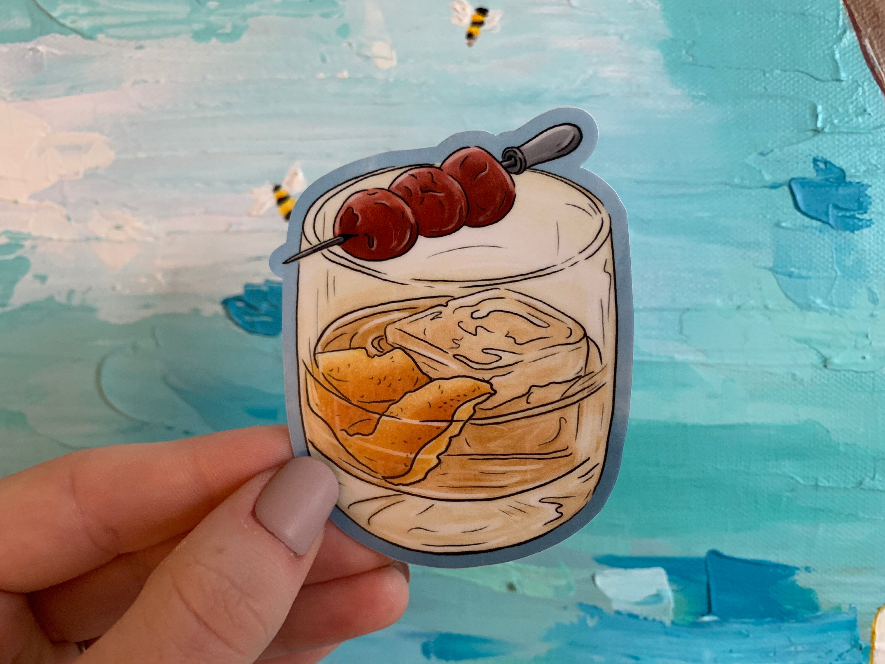 Old Fashioned Whiskey STICKER - Original Procreate Drawing on ...