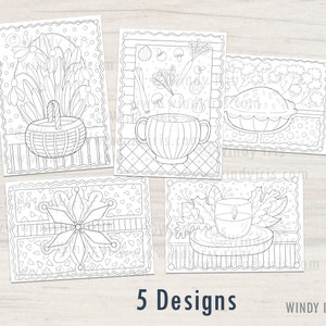 Keeping Cozy Winter Coloring Pages PDF, Mini Coloring Book, Winter ...