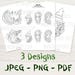Cute Witch Digital Stamp Set 3 Black and White Halloween Embellishments ...