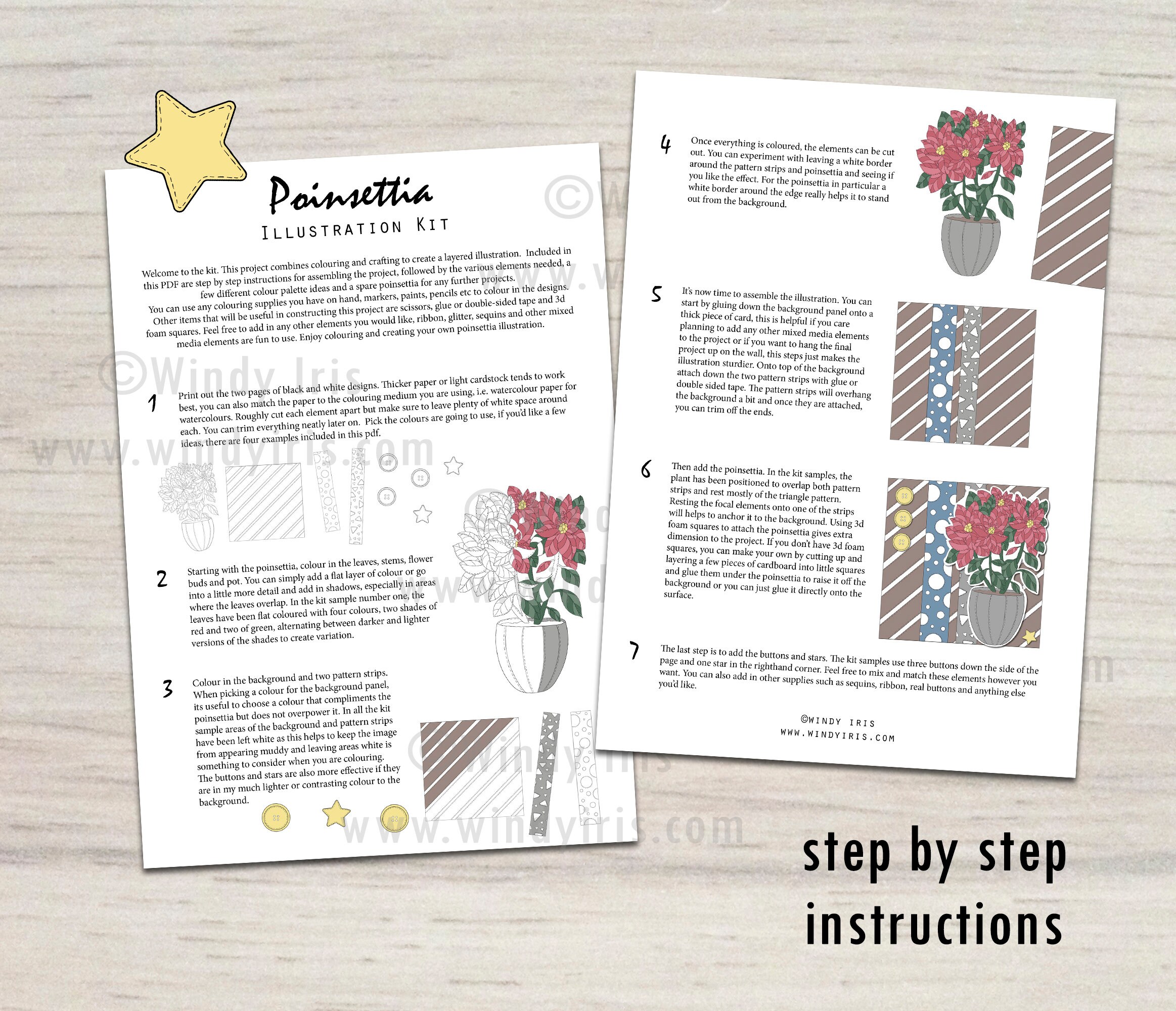 DIY Illustration Project Kit Color and Cut Out to Create Your Own ...