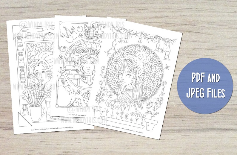 Breeze Digital Coloring Book PDF With 19 Printable Coloring Pages of ...