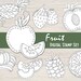 Fruit Digital Stamp Set of 8 Black and White Focal Points for Your ...