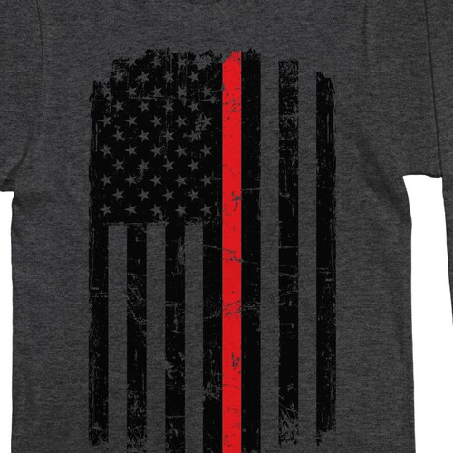 Custom Firefighter Thin Red Line Flag Shirt Firefighter Gift | Etsy