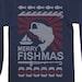 Merry Fishmas Fishing Ugly Christmas Sweater Men's Short Sleeve or Long ...
