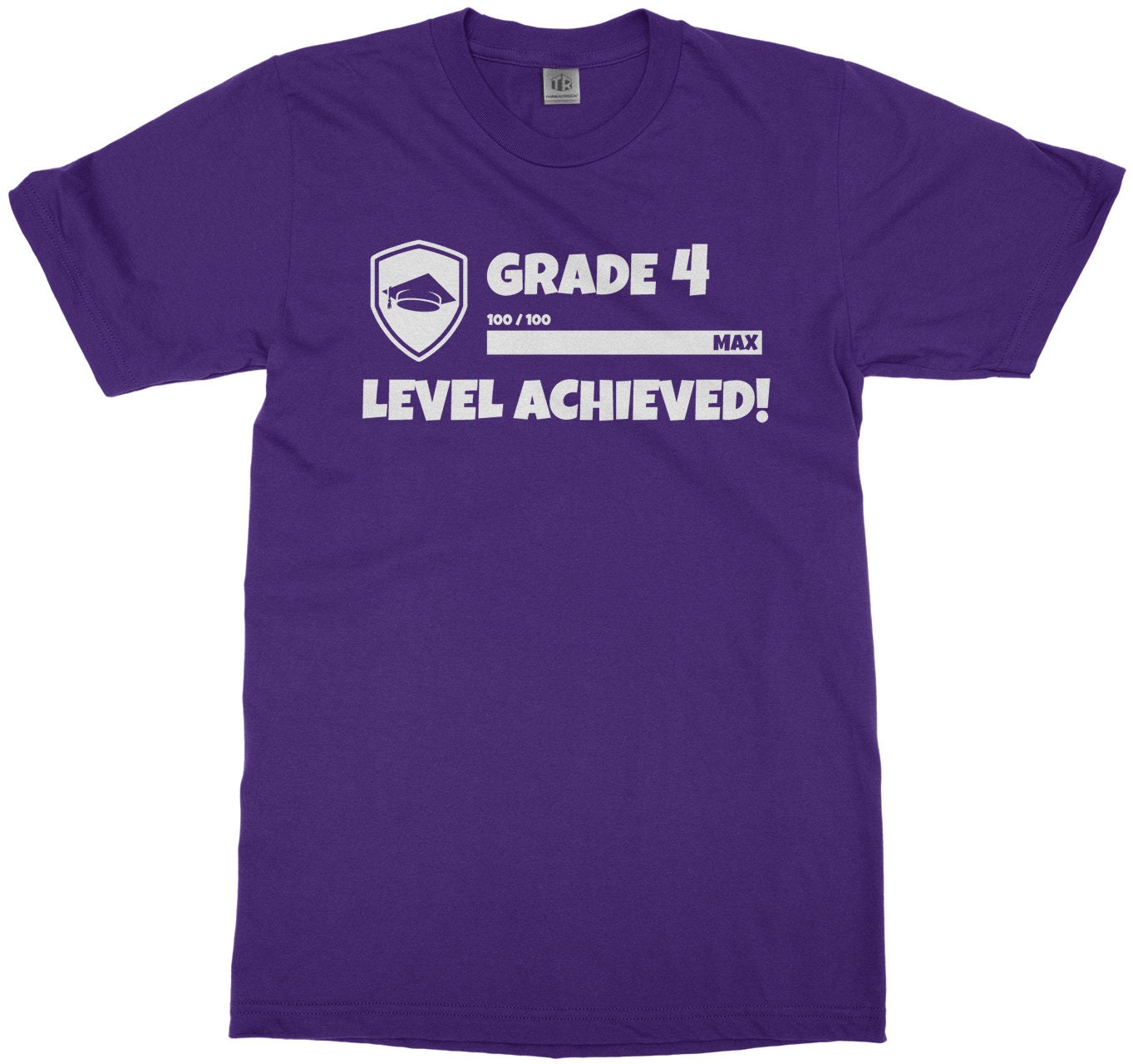Grade 4 Level Achieved Kids' Youth Short Sleeve T-shirt | Etsy