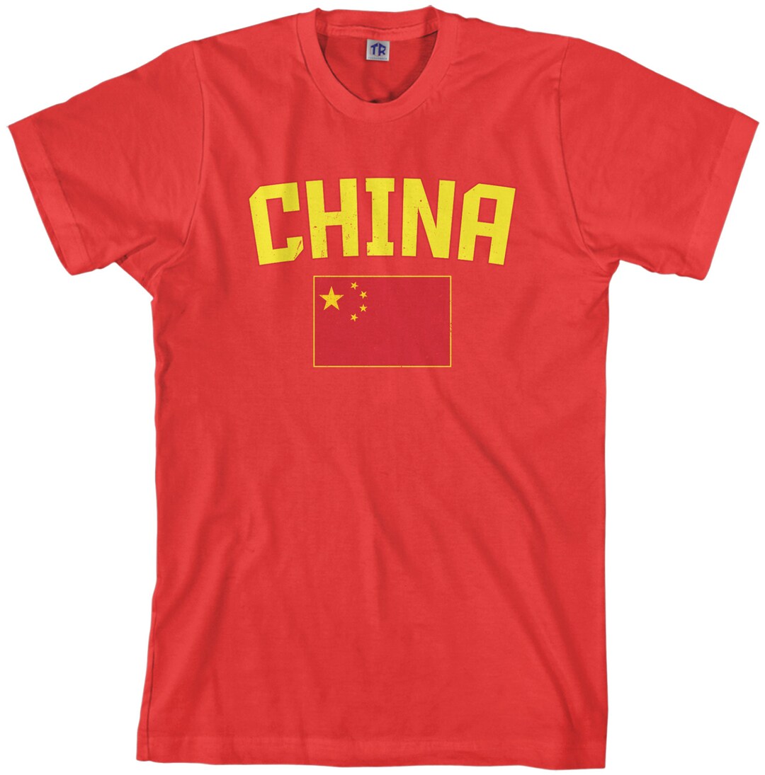 China Flag Men's T-shirt Chinese People's Republic Asian Football ...