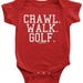 Crawl Walk Golf Unisex Baby Infant Bodysuit - Etsy