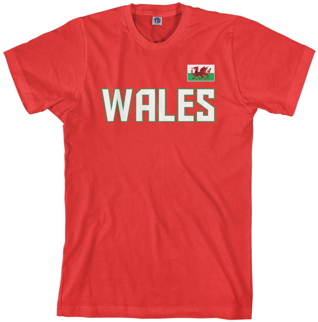 Wales National Team Men's T-shirt Welsh Flag European United Kingdom ...