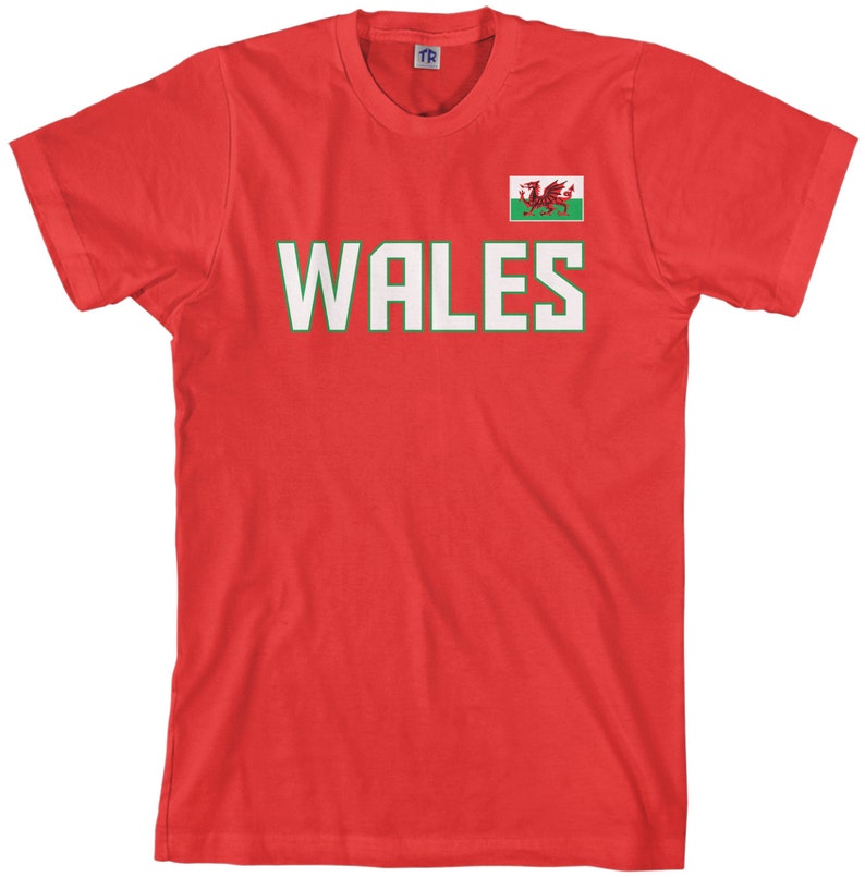 Wales National Team Men's T-shirt Welsh Flag European - Etsy