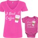 I Need Coffee / I'm A Latte to Handle Women's V-neck - Etsy