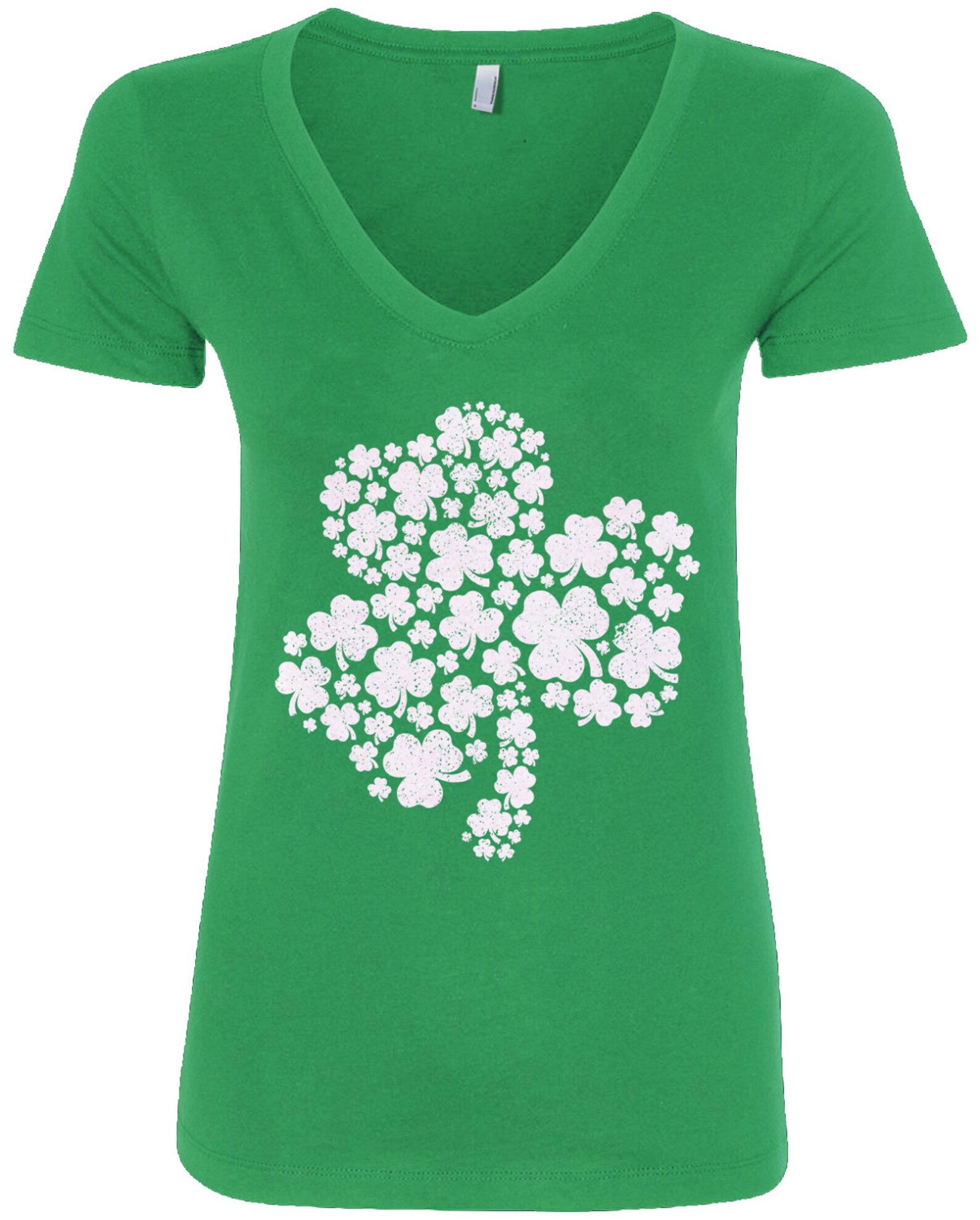 Shamrock of Shamrocks Women's V-neck Fitted T-shirt Irish St. Patrick's ...