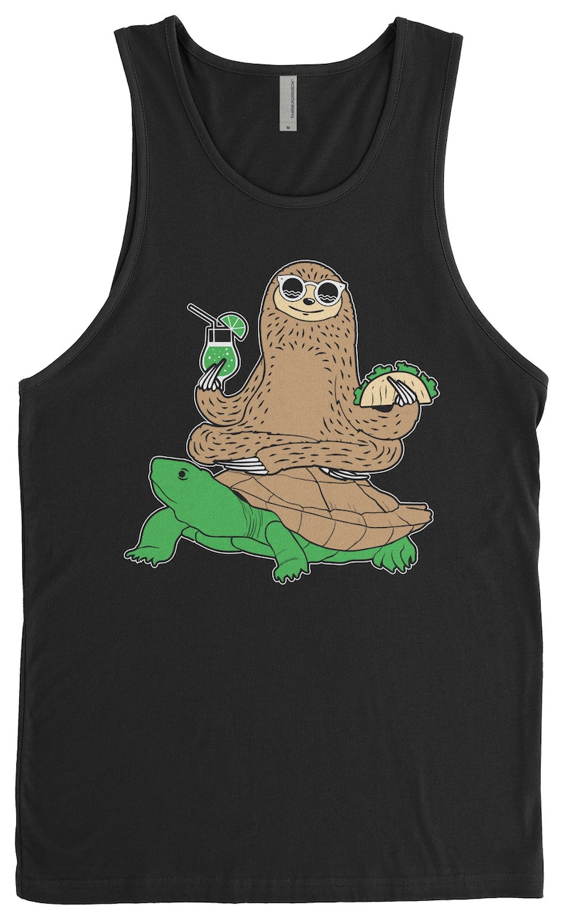 Sloth Riding Turtle Men's Long Sleeve T-shirt Short - Etsy
