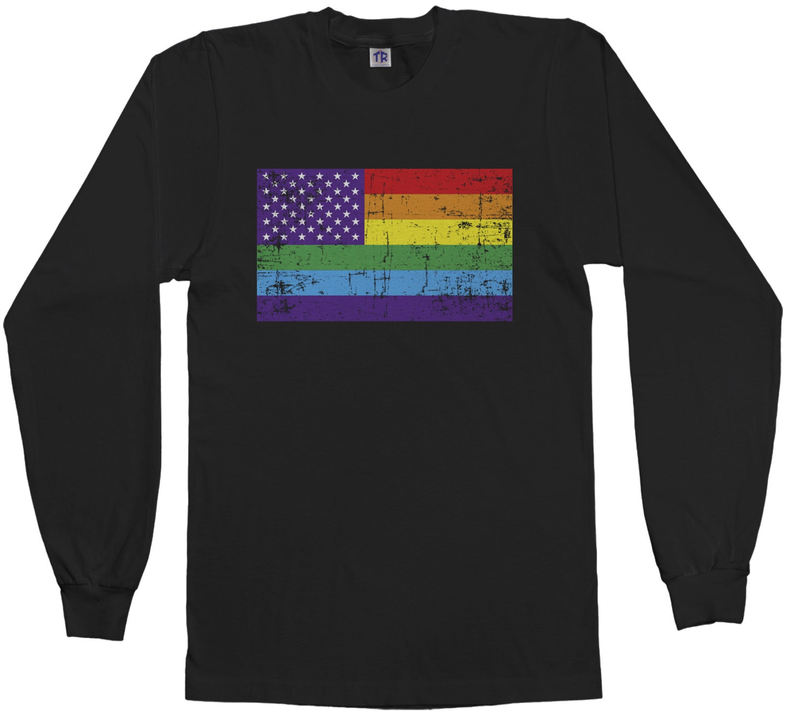 Gay Pride Rainbow American Flag 2 Men's Short Sleeve or | Etsy
