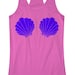 Purple Seashell Seaside Bride Women's Racerback Tank Top Mermaid Bikini ...