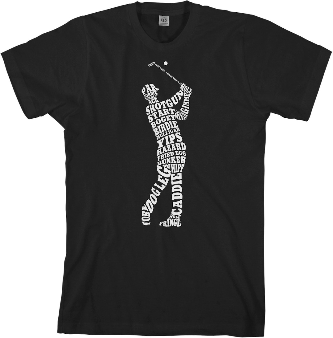 Men's Golf Player Typography - Men's Long Sleeve T-shirt - Short Sleeve ...