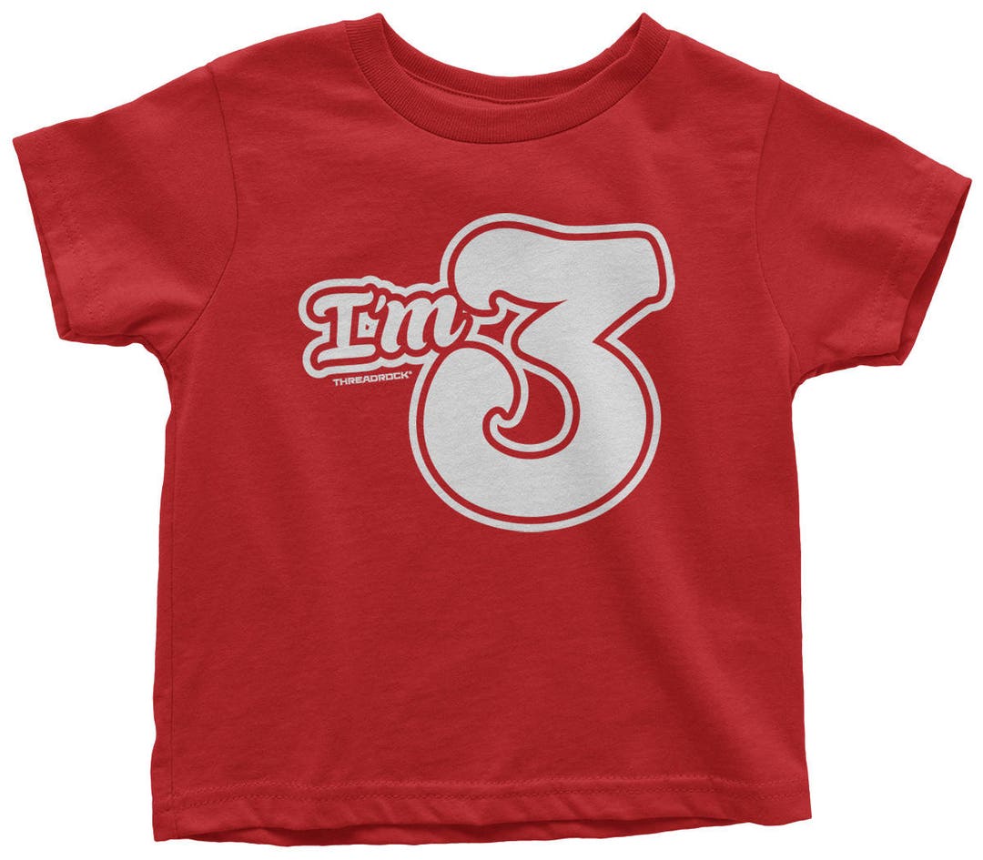 I'm 3 Third Birthday Unisex Kids' Toddler T-shirt - Etsy