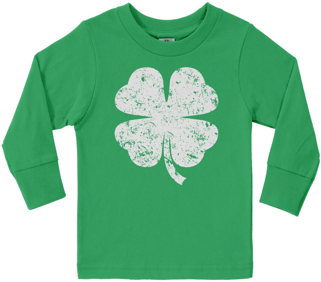 Distressed Four Leaf Clover Unisex Kids' Toddler Long Sleeve T-shirt - Etsy