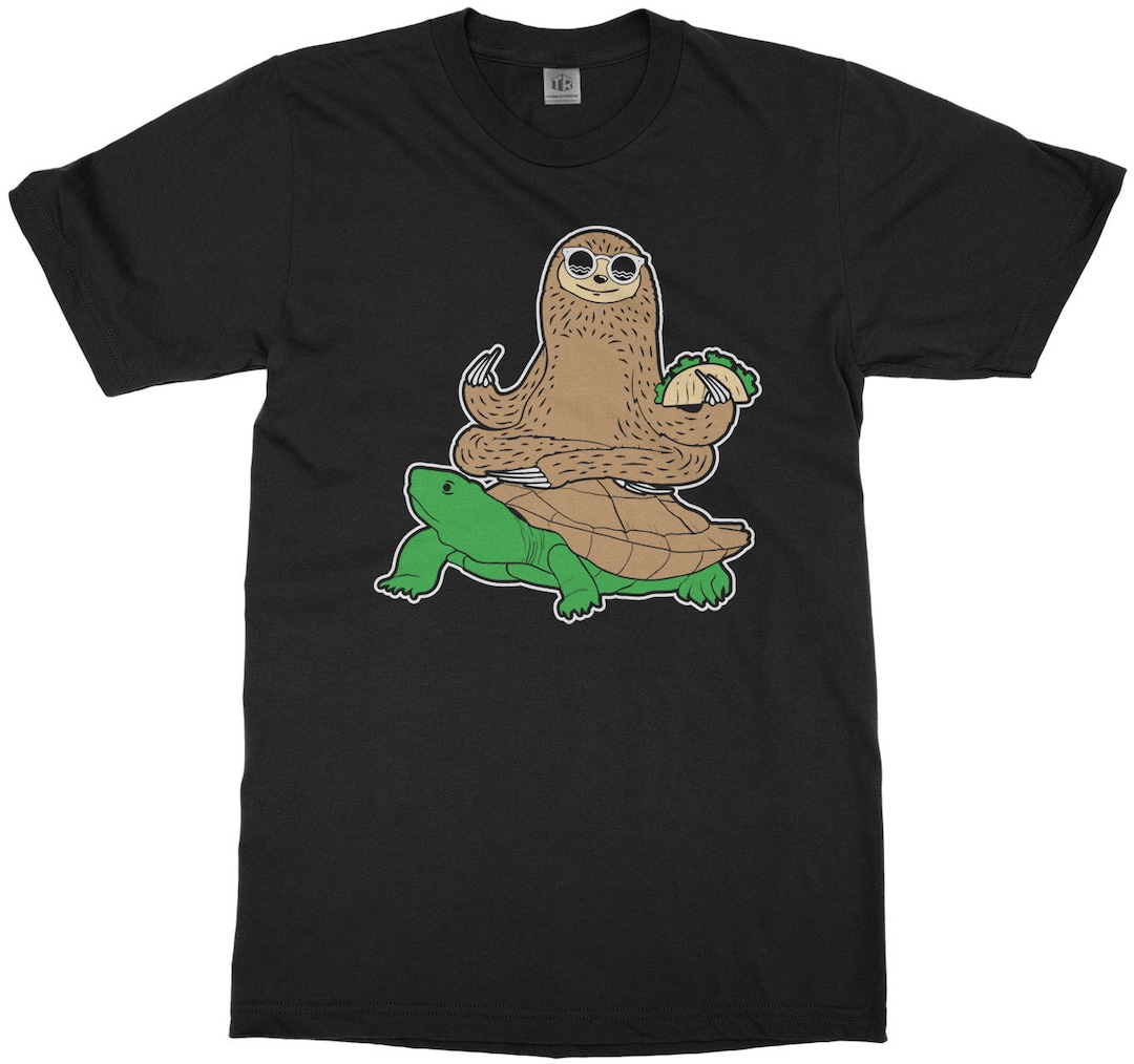Sloth Riding Turtle Kids' Youth Long and Short Sleeve T-shirt - Etsy