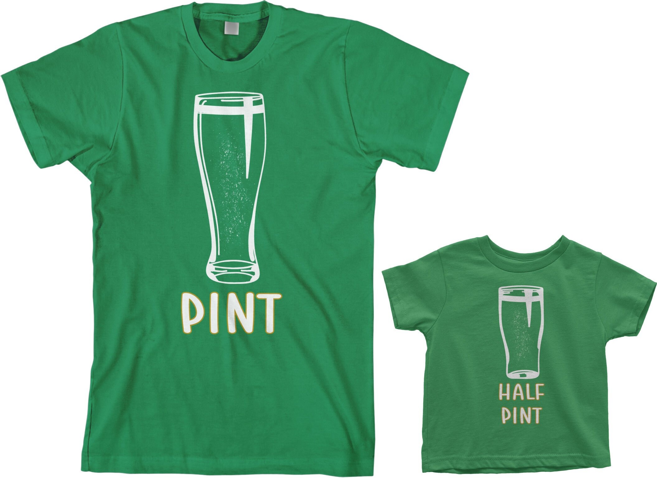Pint & Half Pint Men's and Toddler Dad and Son or Daughter Matching T ...