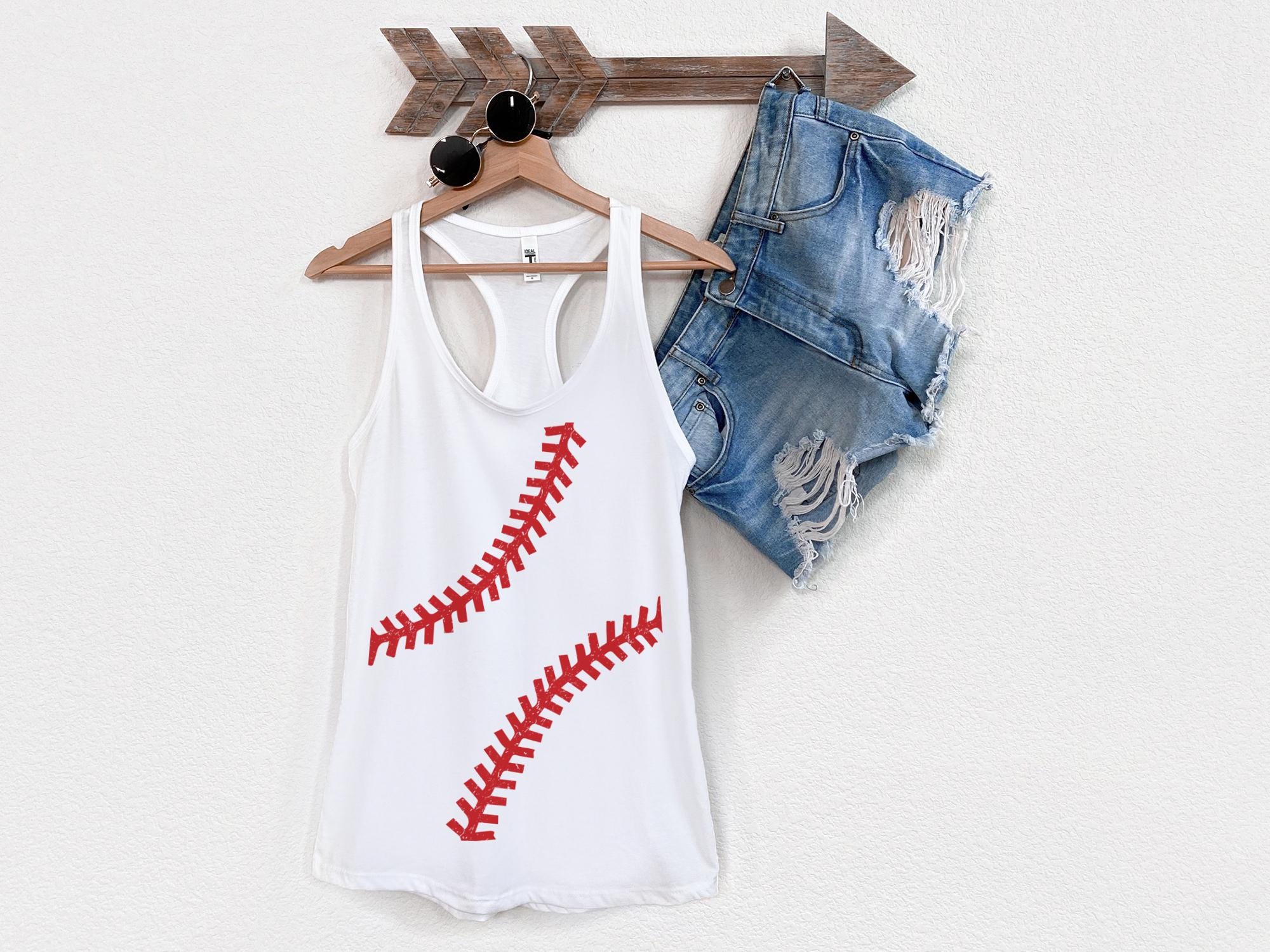 Baseball Tanks for Women, Baseball Tank, Baseball Tank Top, Baseball ...