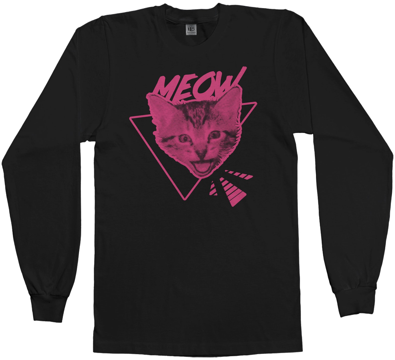 80's Neon Cat Funny 1980s Cat Lover Men's Long - Etsy