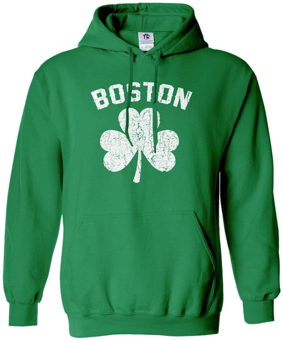 Boston Shamrock Hoodie Sweatshirt - Etsy