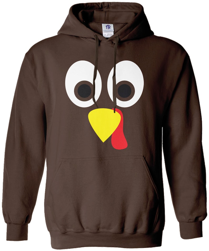 Thanksgiving Turkey Face Unisex Adult Pullover Hoodie Sweatshirt - TA ...