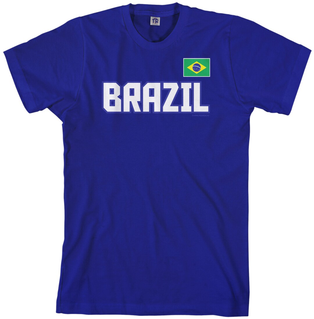 Brazil National Team Men's T-shirt Soccer Football League Brazilian ...