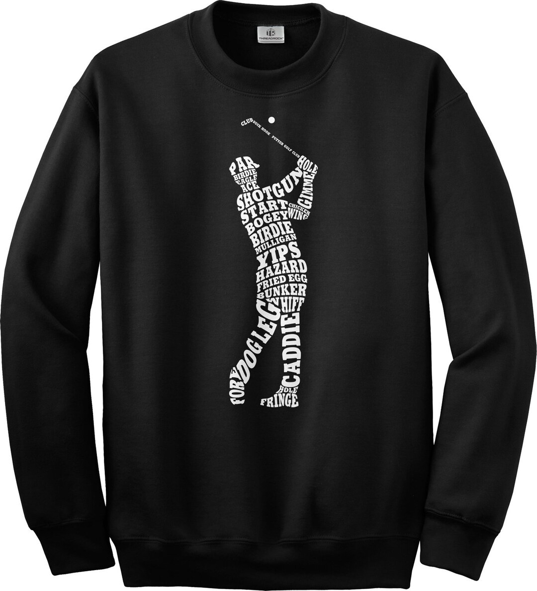 Men's Golf Player Typography - Unisex Adult Crew Neck Sweatshirt - Etsy