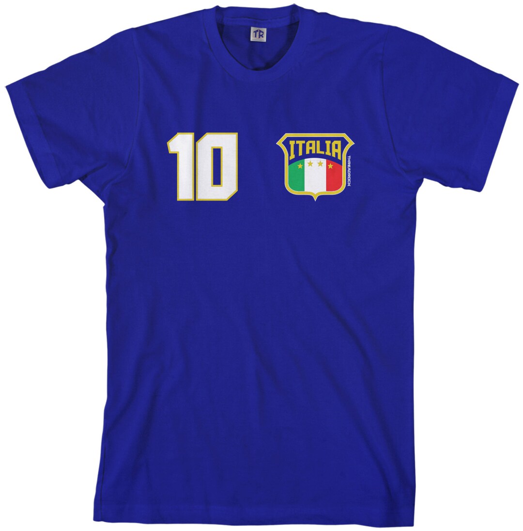 Team Italia Soccer Men's T-shirt Italy Flag European National Football ...
