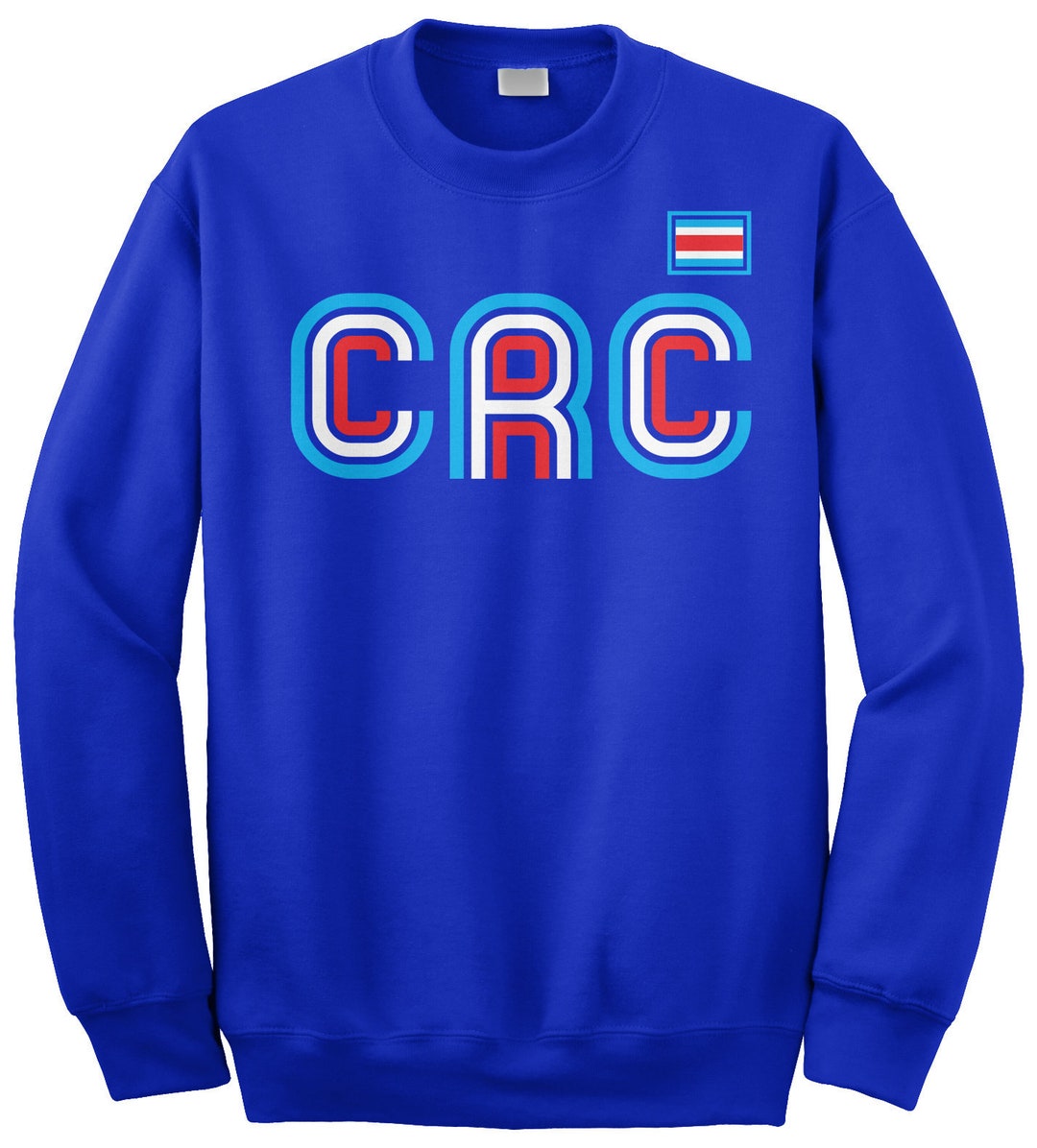 Costa Rica Athletic Retro Series Unisex Adult Crew Neck Sweatshirt or ...