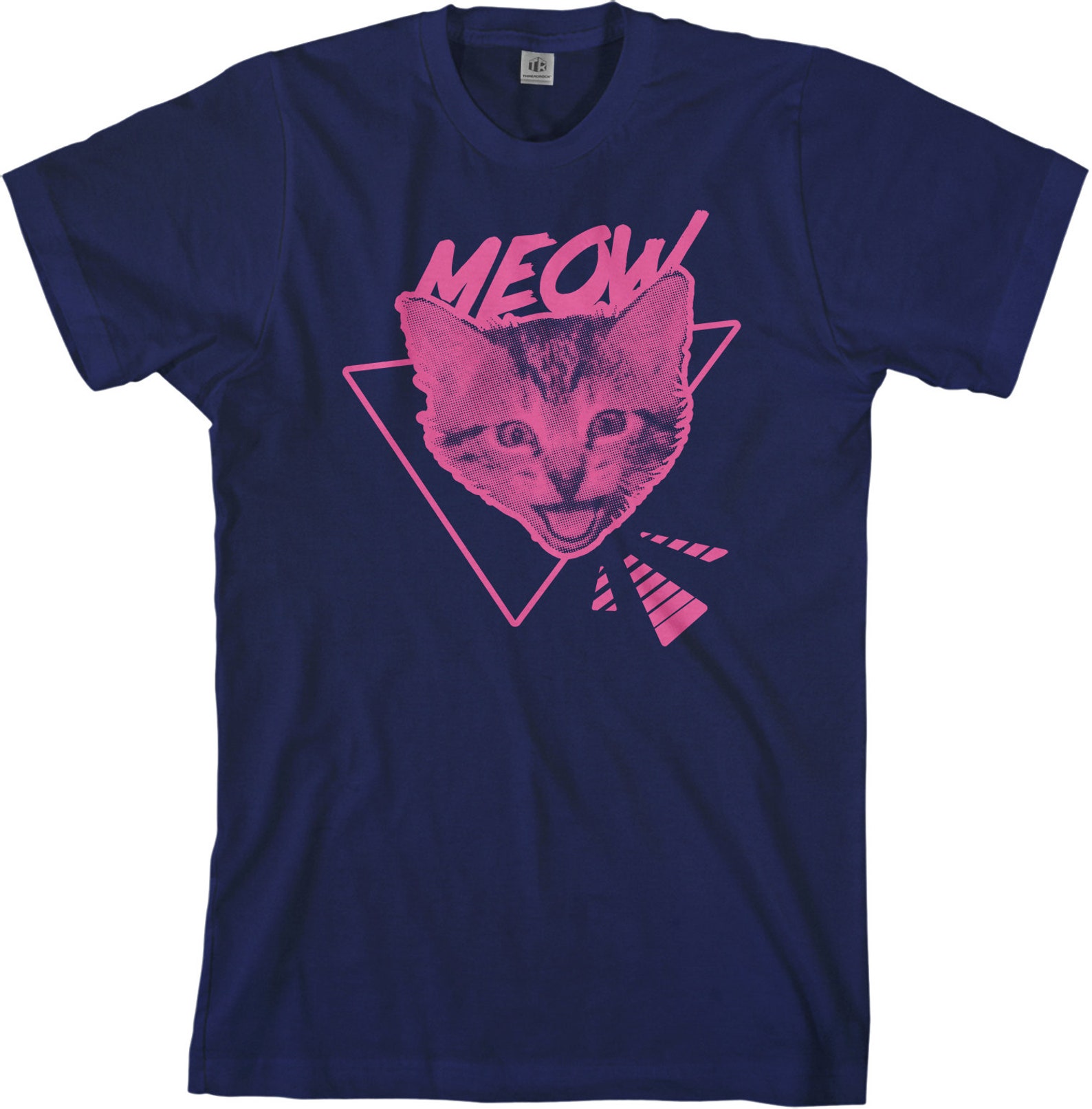 80's Neon Cat Funny 1980s Cat Lover Men's Long - Etsy