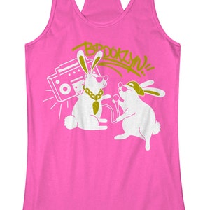 Hip Hop Bunnies | Funny 90's 80's Rap Music - Women's Racerback Tank ...