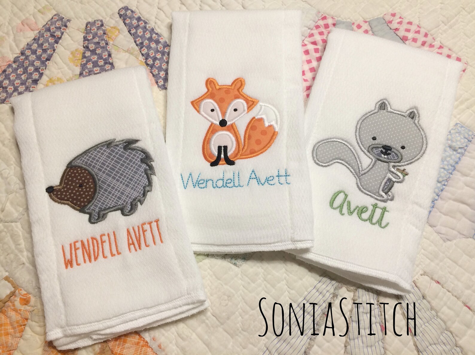 Burp Cloth Set Woodland Animal Burp Cloths I Can Bearly - Etsy
